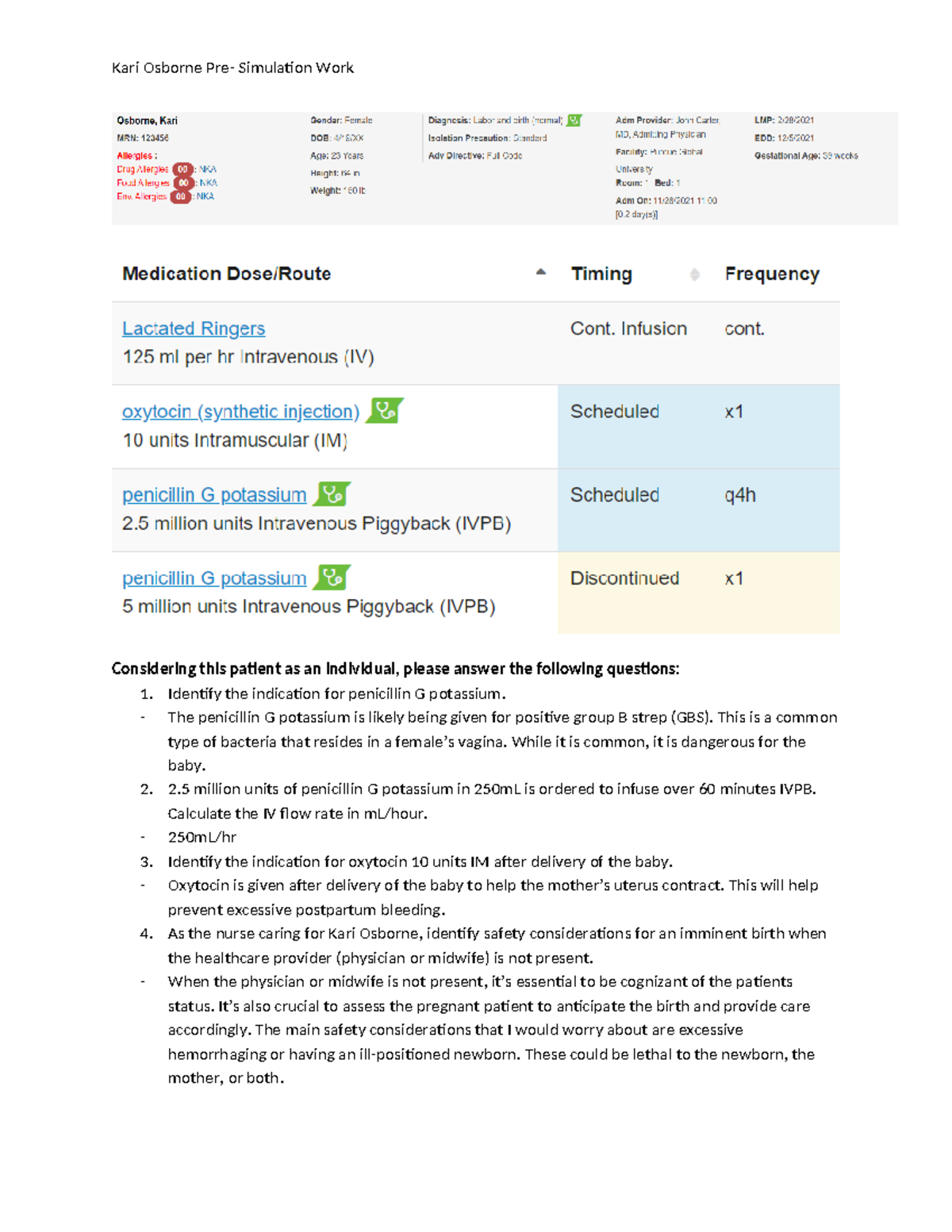 Kari Osborne Pre Simulation Work - Kari Osborne Pre- Simulation Work ...