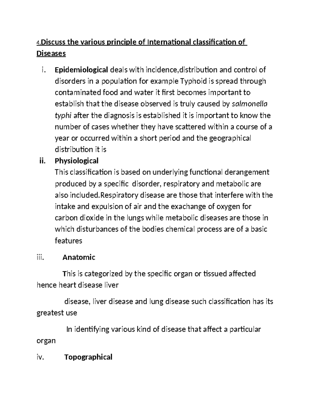 Health data classification Q 4 - 4 the various principle of ...