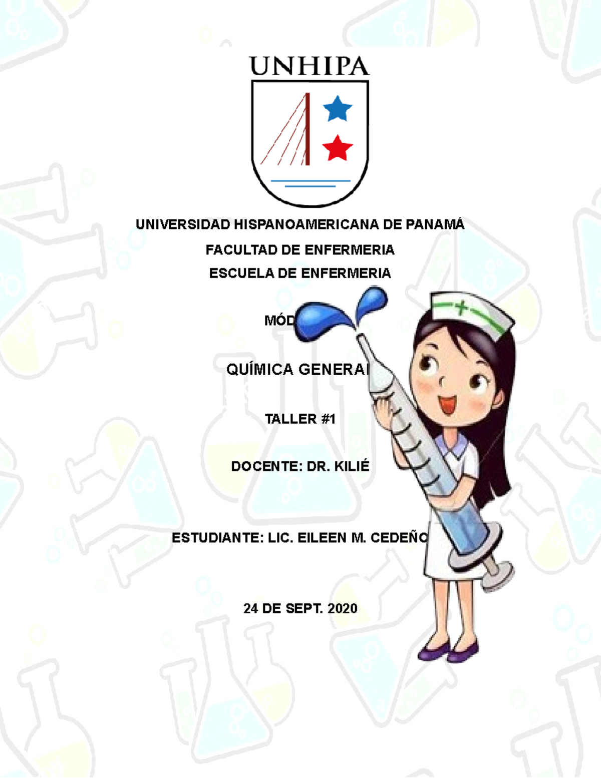 Taller #1 Quimica EMCM - UNIVERSIDAD HISPANOAMERICANA DE PANAMÁ ...