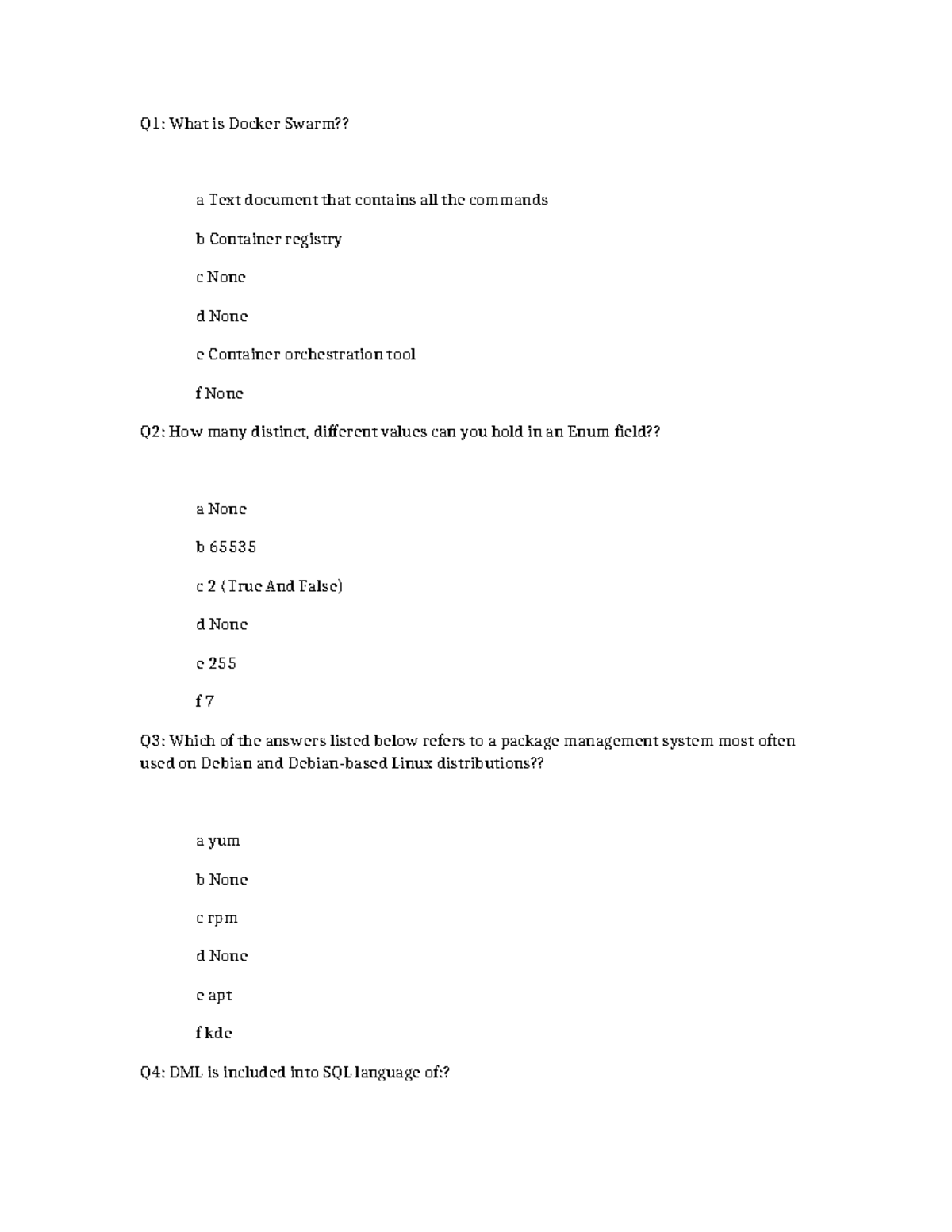 Interface of Visual Query Language - Q1: What is Docker Swarm?? a Text ...
