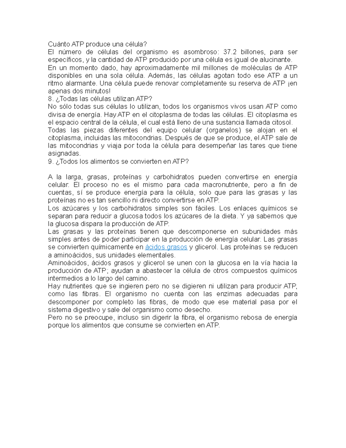 29 - apunte sincromatico de celulas y microsomas - Cuánto ATP produce ...