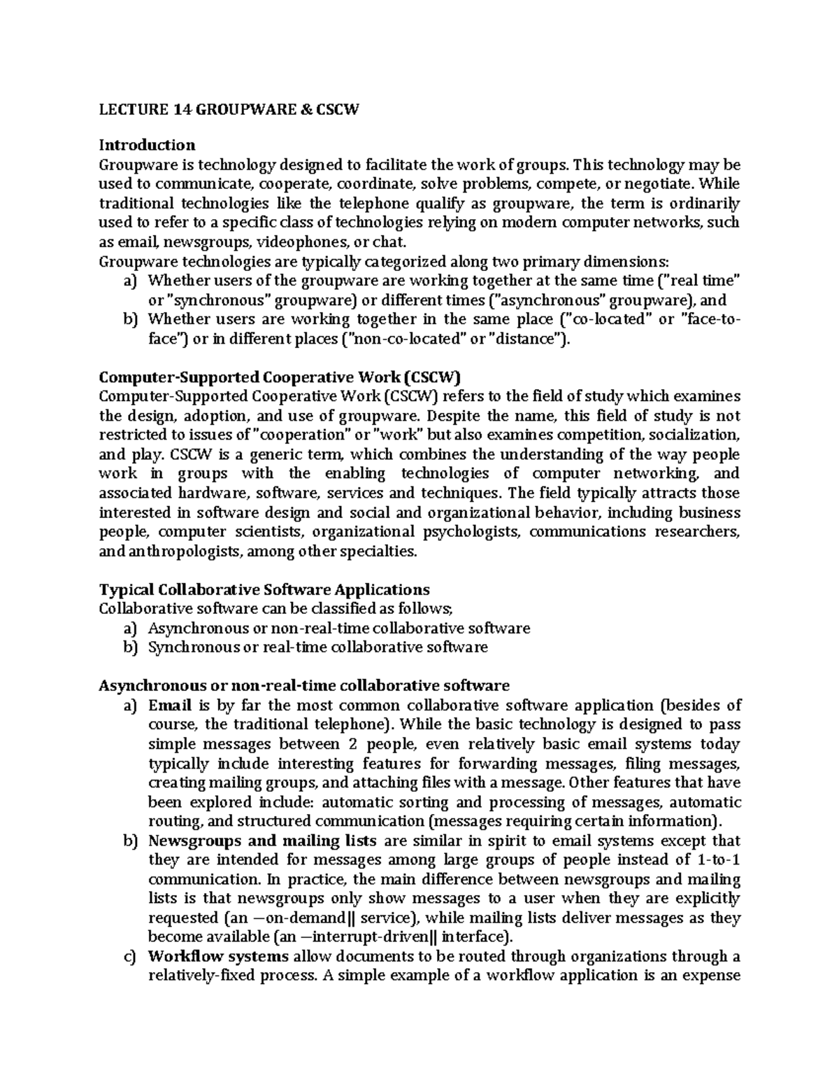 1653489169740 L13 Hci Groupware Lecture 14 Groupware And Cscw