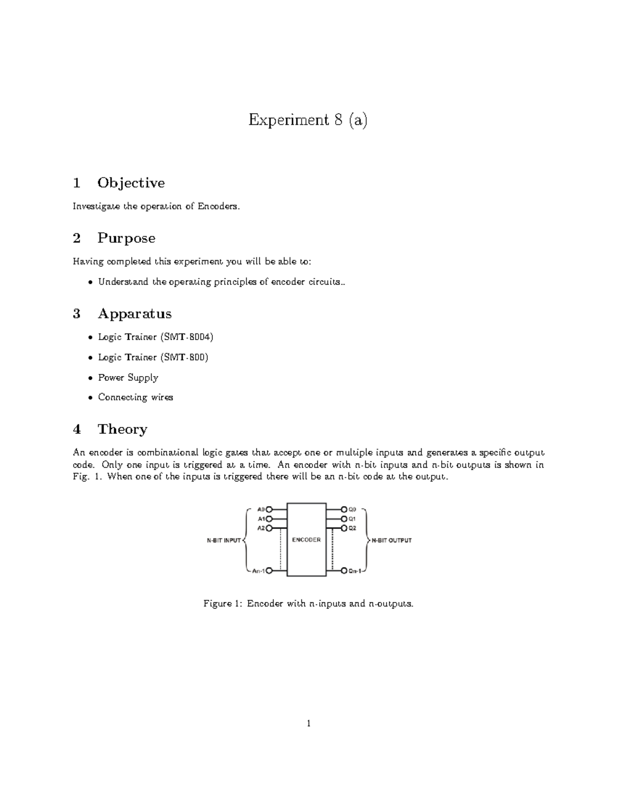 Lab 7a - Lab manual - Experiment 8 (a) 1 Objective Investigate the ...