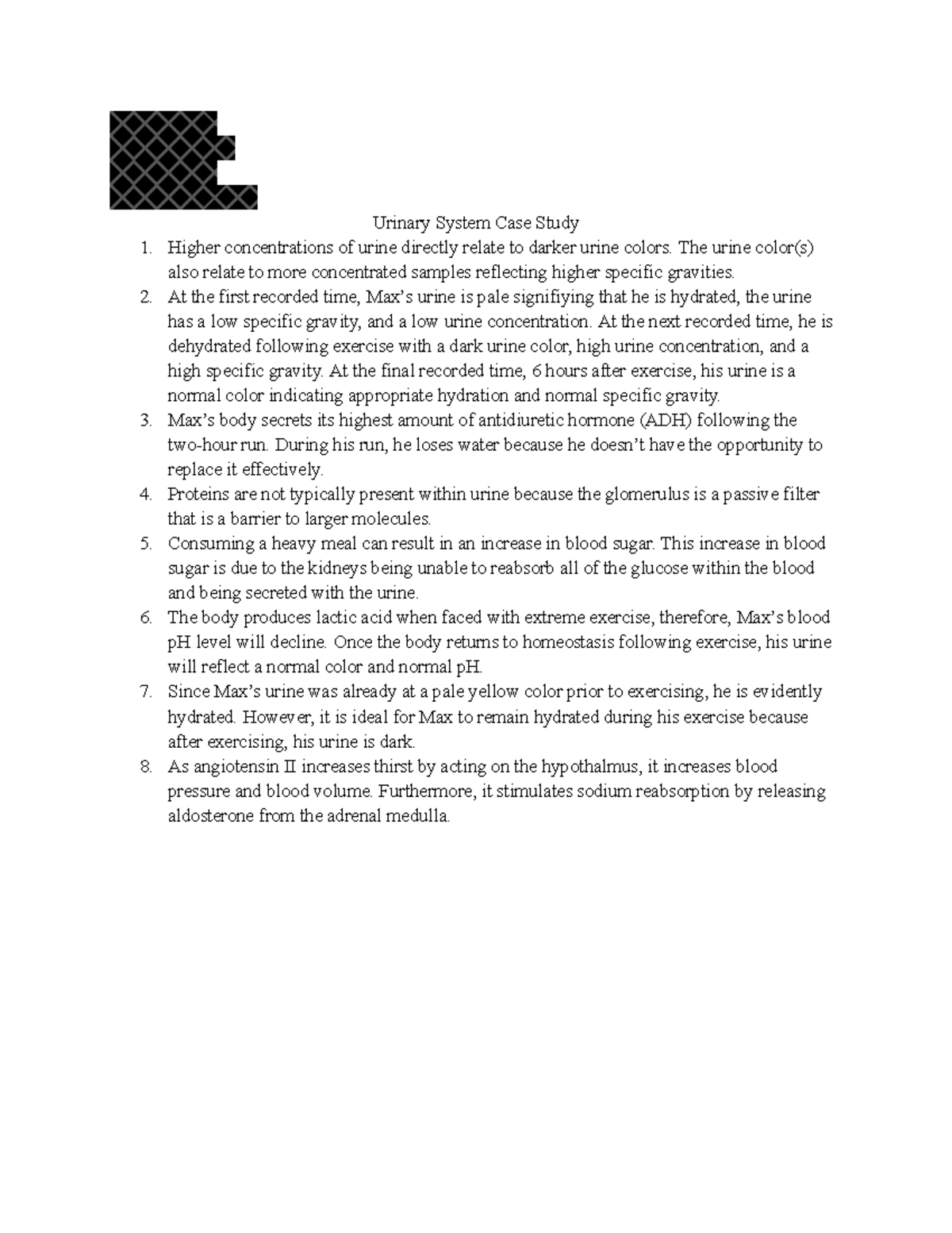 Max's Maximum A Case Study on the Urinary Systems - Urinary System Case ...