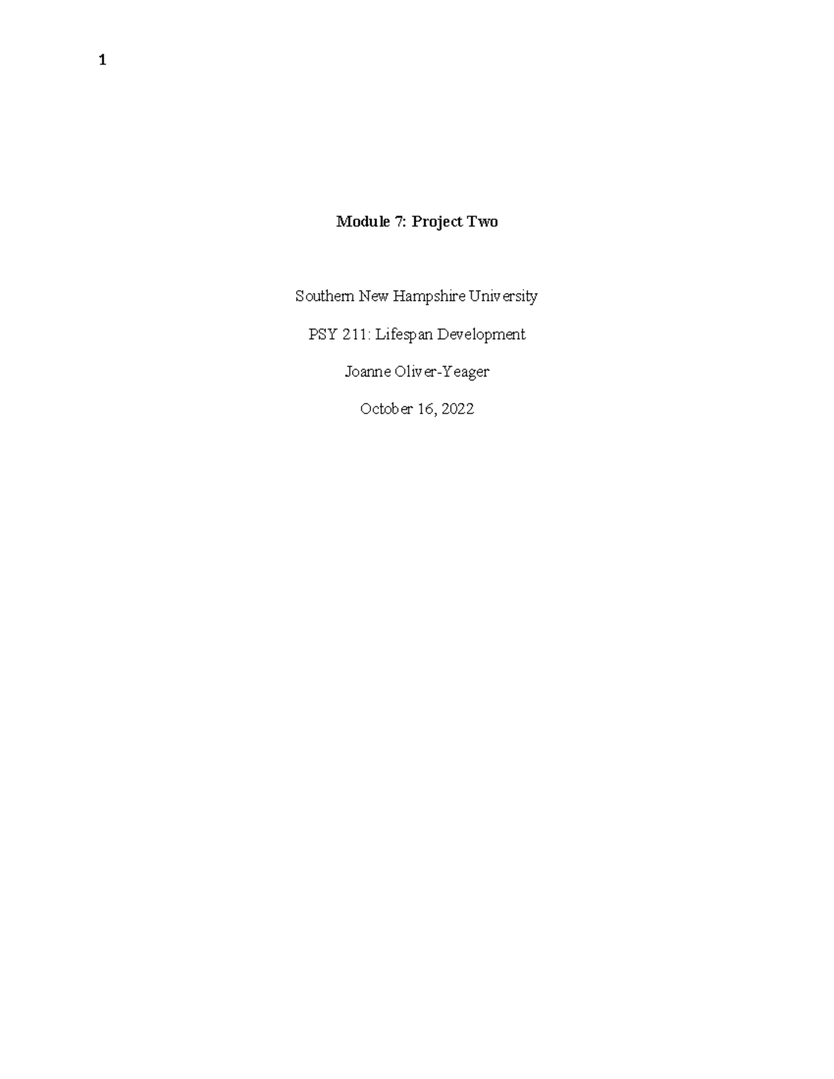 M7 Project Two - Module 7: Project Two Southern New Hampshire ...