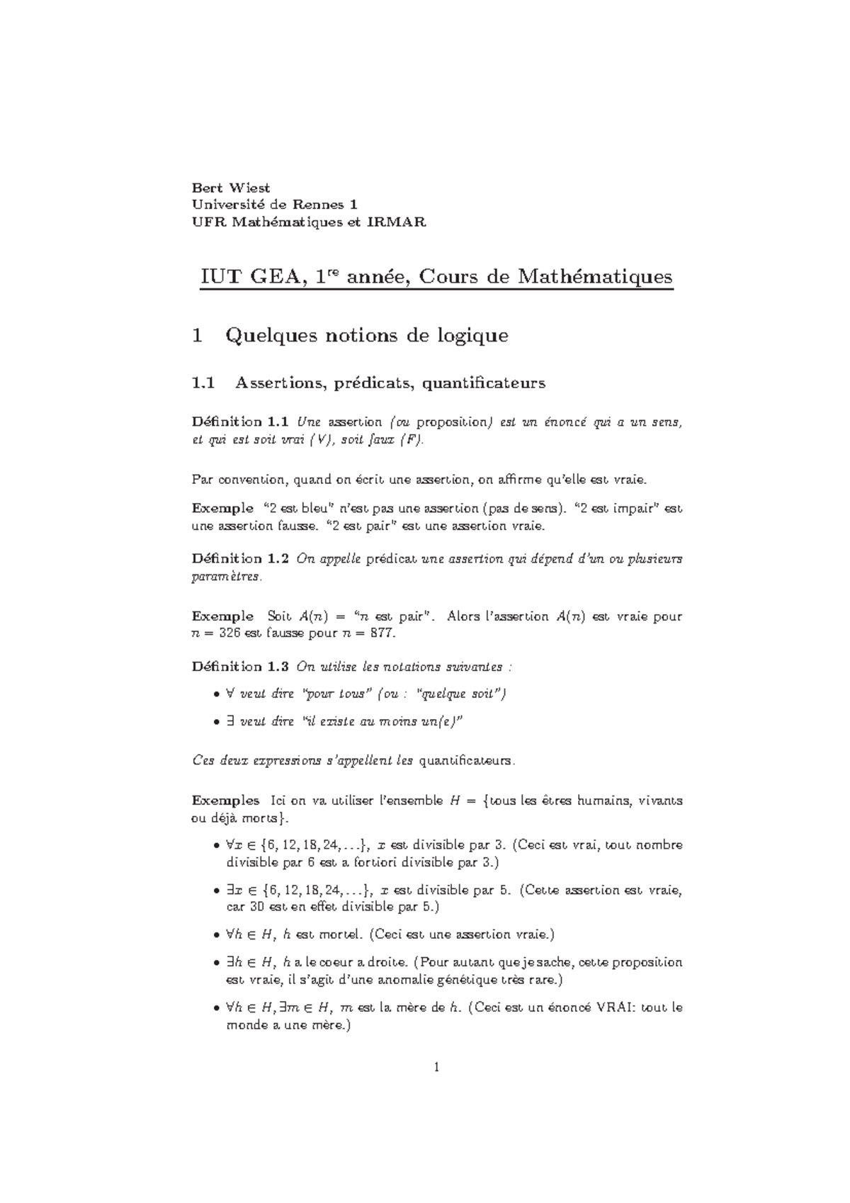 GEAcours 220921 194622 - Bert Wiest Universit ́e de Rennes 1 UFR Math ...