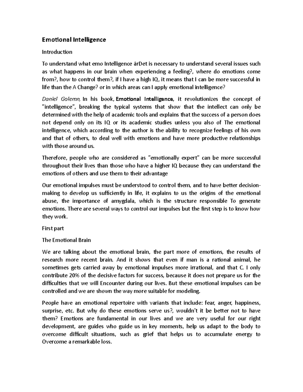 Emotional Intelligence - Emotional Intelligence Introduction To ...