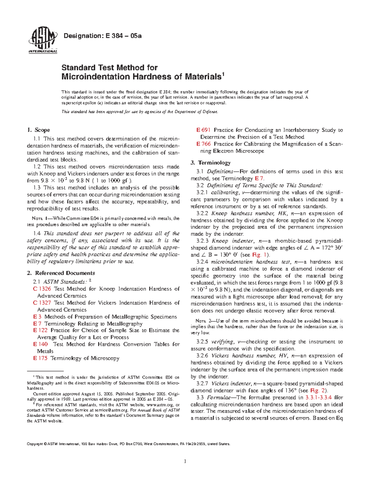 ASTM E384 - mas - Designation: E 384 – 05a Standard Test Method for ...
