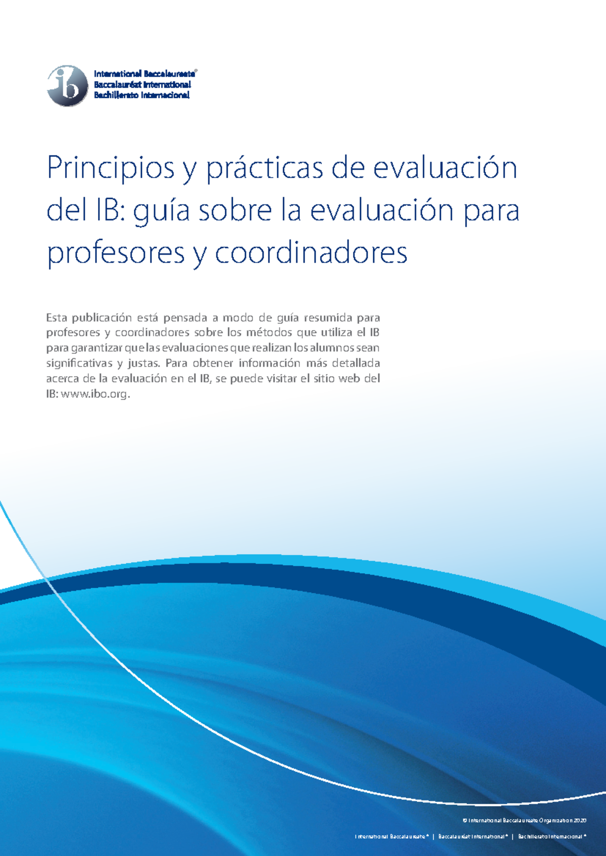 Principios y prácticas de evaluación del IB: guía sobre la evaluación ...