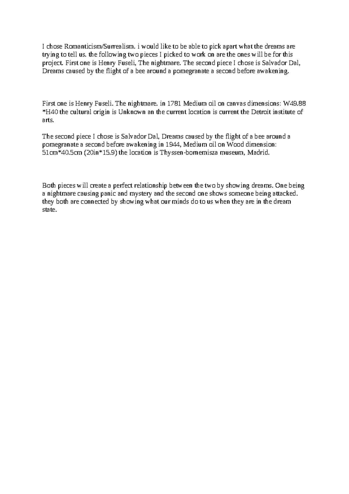 Ashley Gomez FAS 202 Introduction to Humanities II - I chose ...