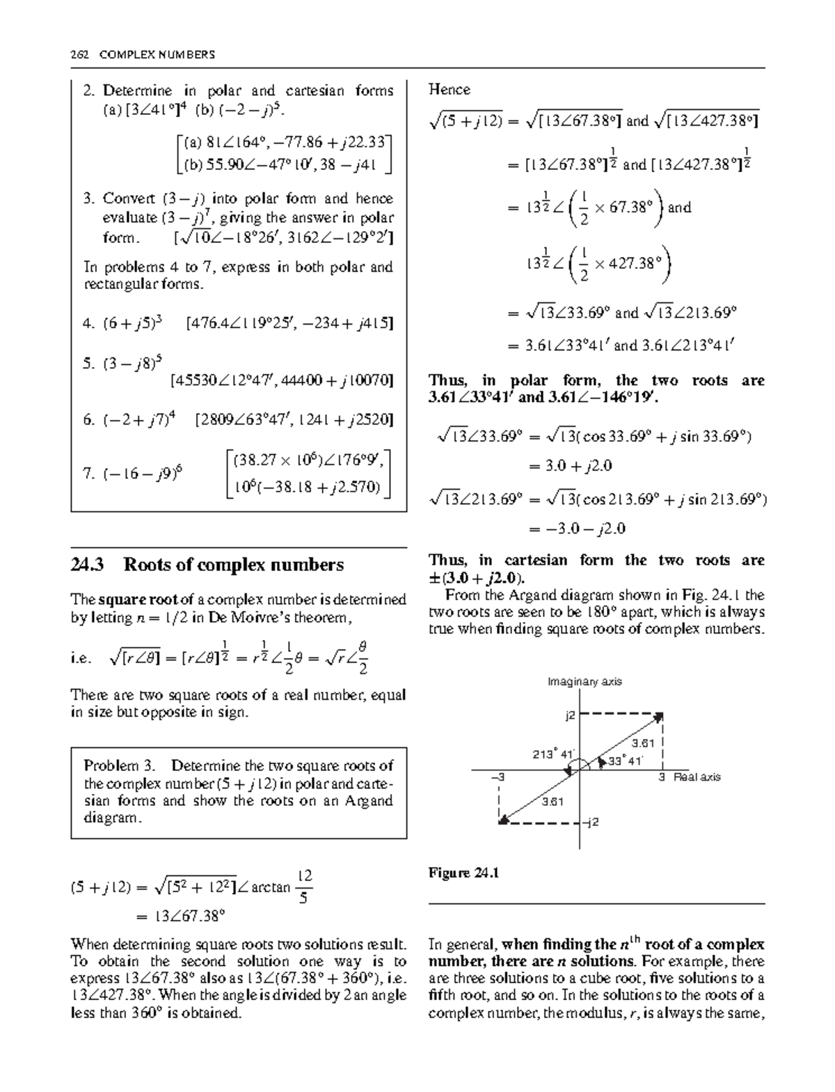Bird higher engineering mathematics 29 - 262 COMPLEX NUMBERS Determine ...