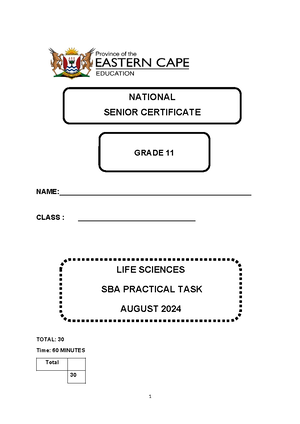 Life Scienes Grade 12 Scope 2024 - 5 SCOPE OF CONTROLLED TESTS AND ...