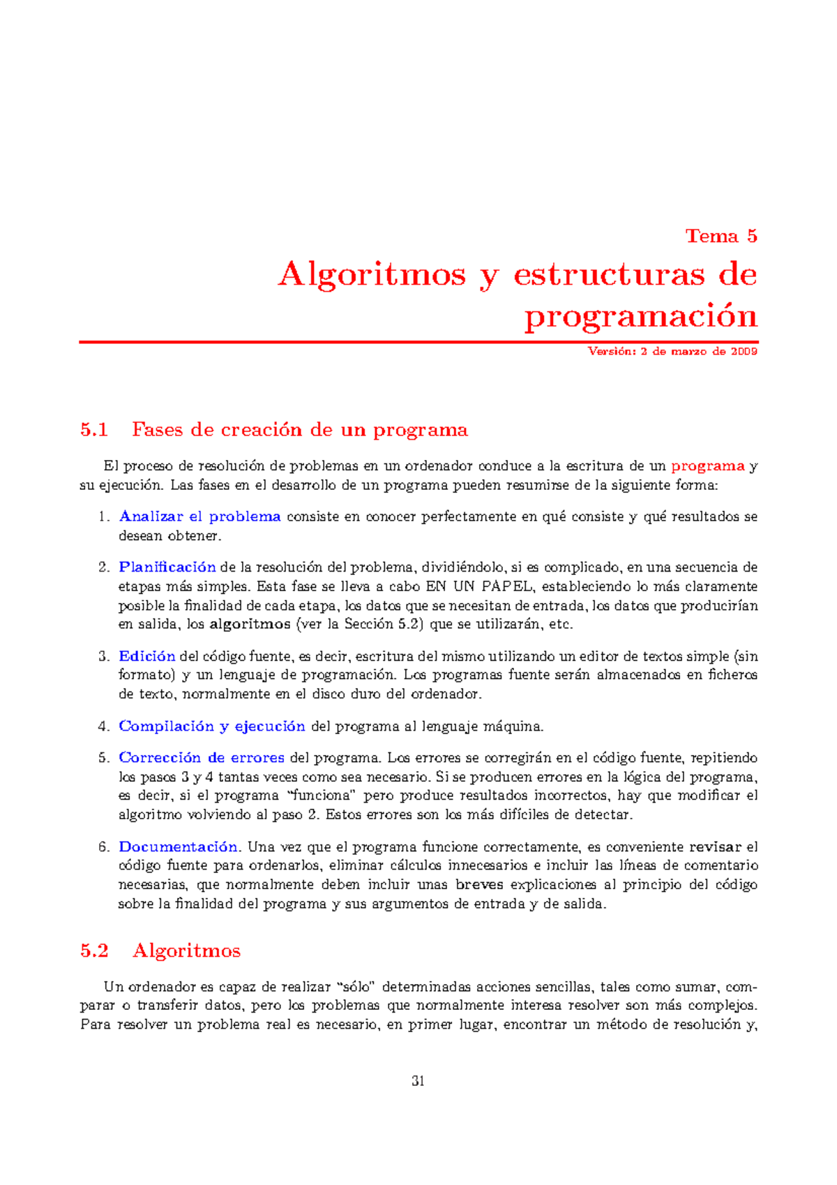 Estructura de control - Tema 5 Algoritmos y estructuras de programaci ...