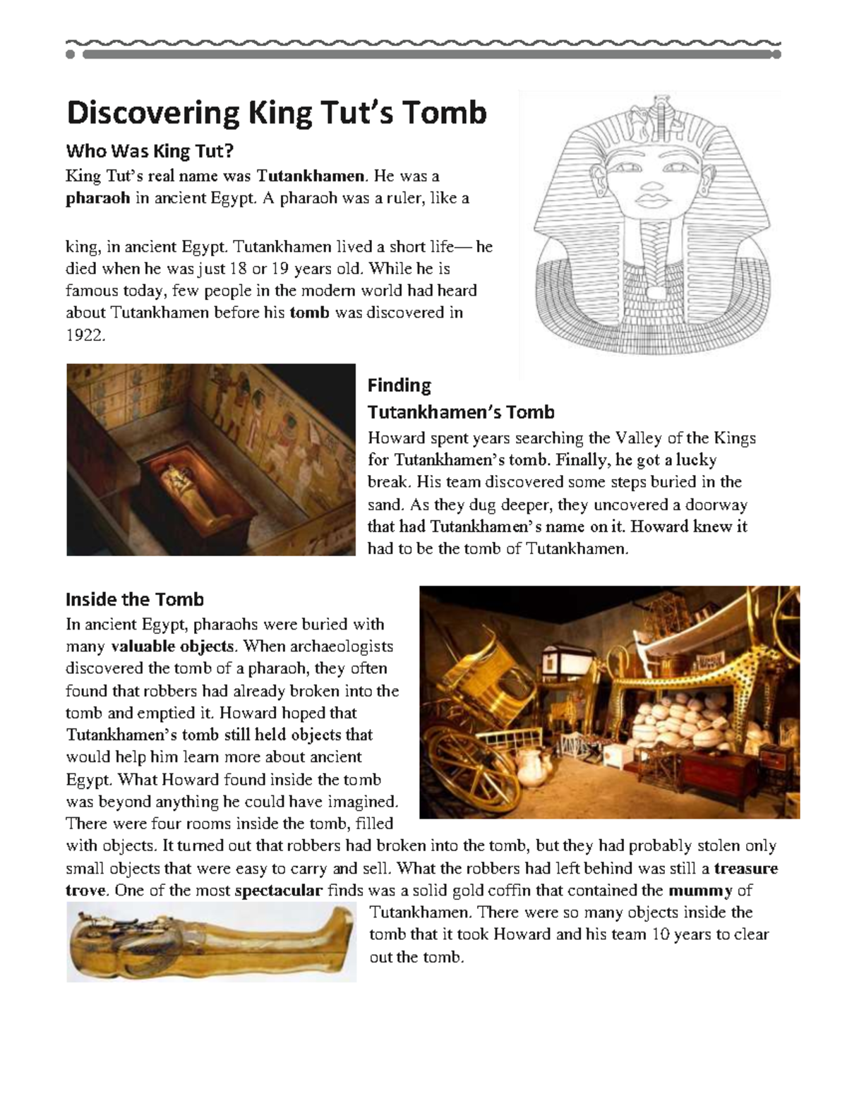 Jnkkh - Discovering King Tut’s Tomb Who Was King Tut? King Tut’s real ...