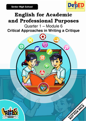 Final EAPP Q1 Module 10 - EAPP 11 - English – Grade 7 English for Academic and Professional ...