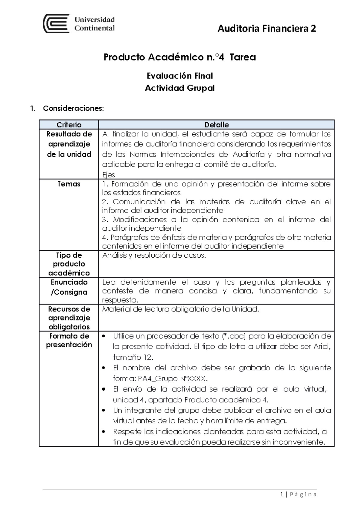 PA04 A Distancia C2 Evaluacion Final - Producto Académico n.°4 Tarea ...