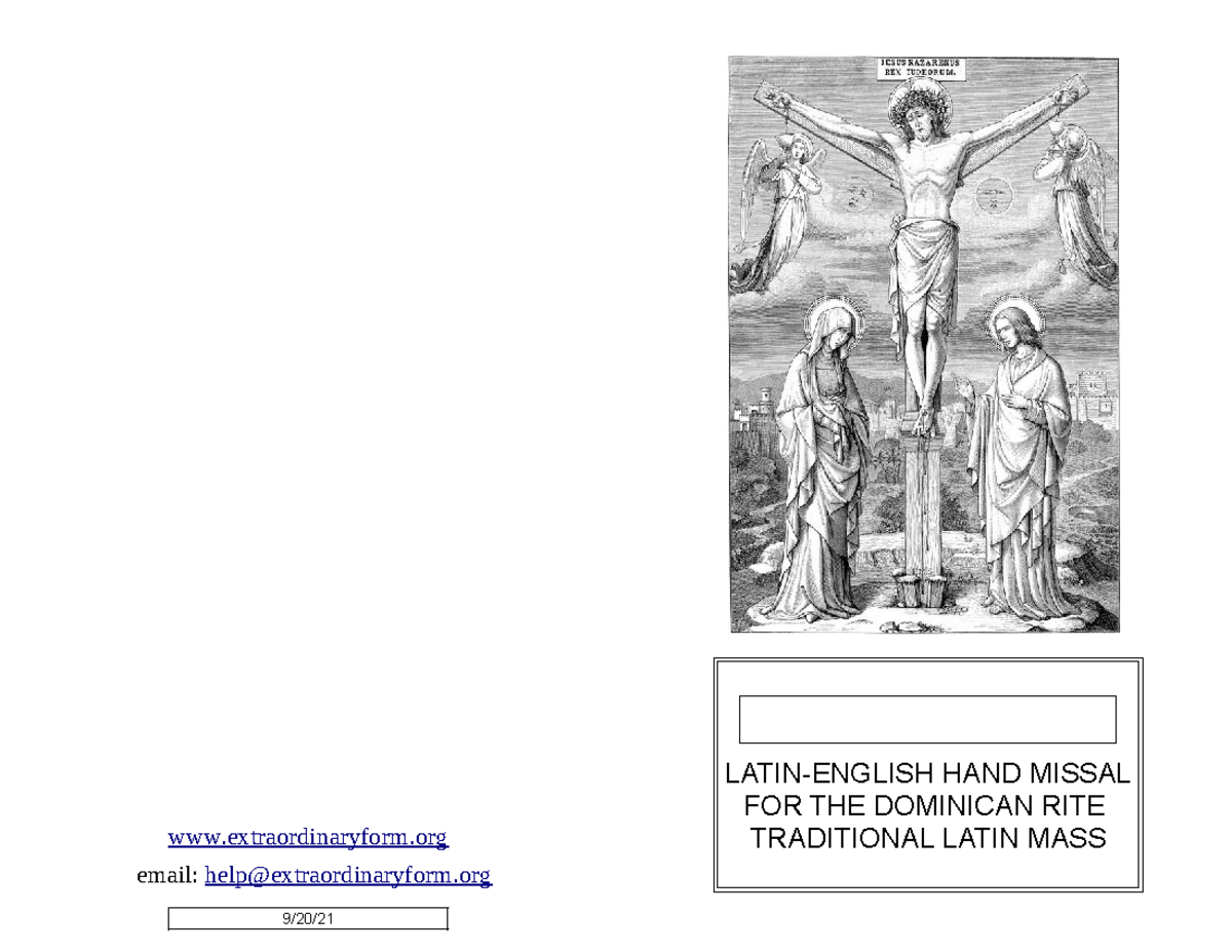 Dominican rite Missal - extraordinaryform email: help@extraordinaryform ...