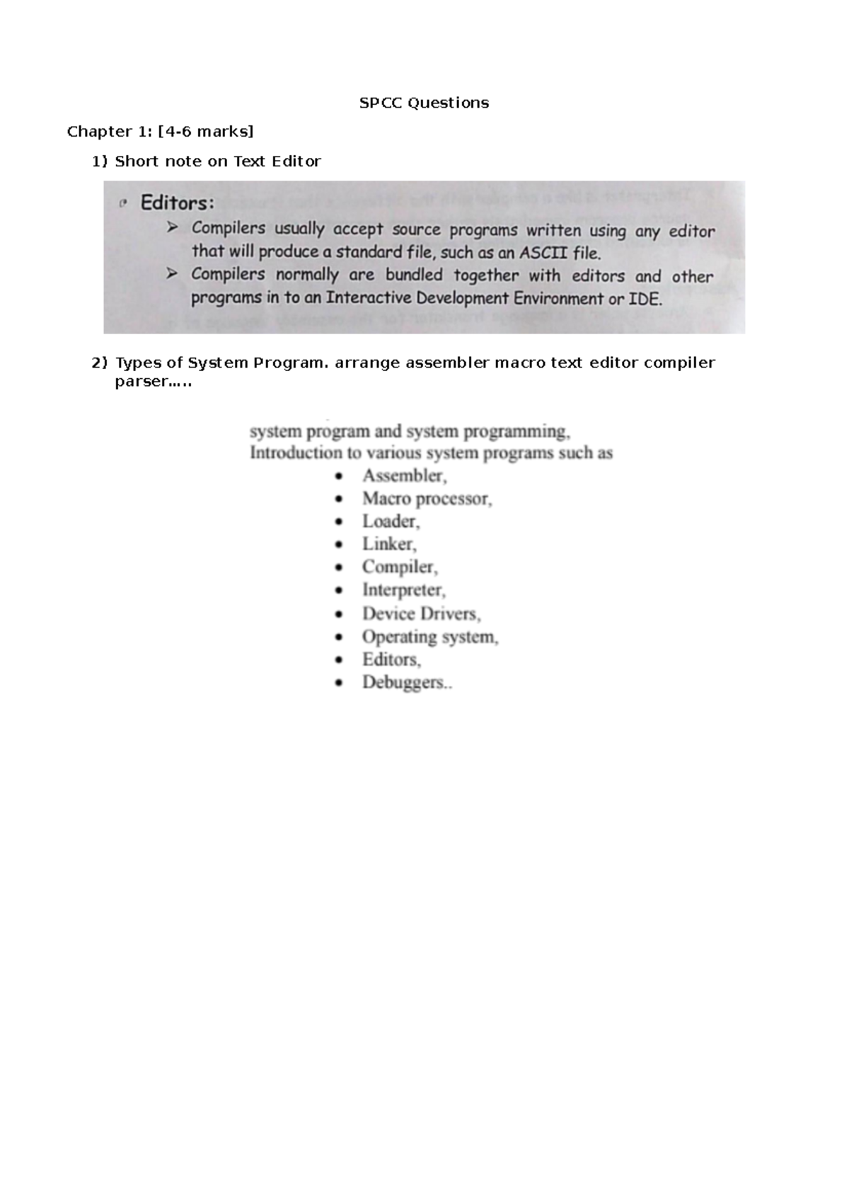 Screenshot 2024-05-10 at 9.06.55 PM - SPCC Questions Chapter 1: [4-6 marks] Short note on Text ...