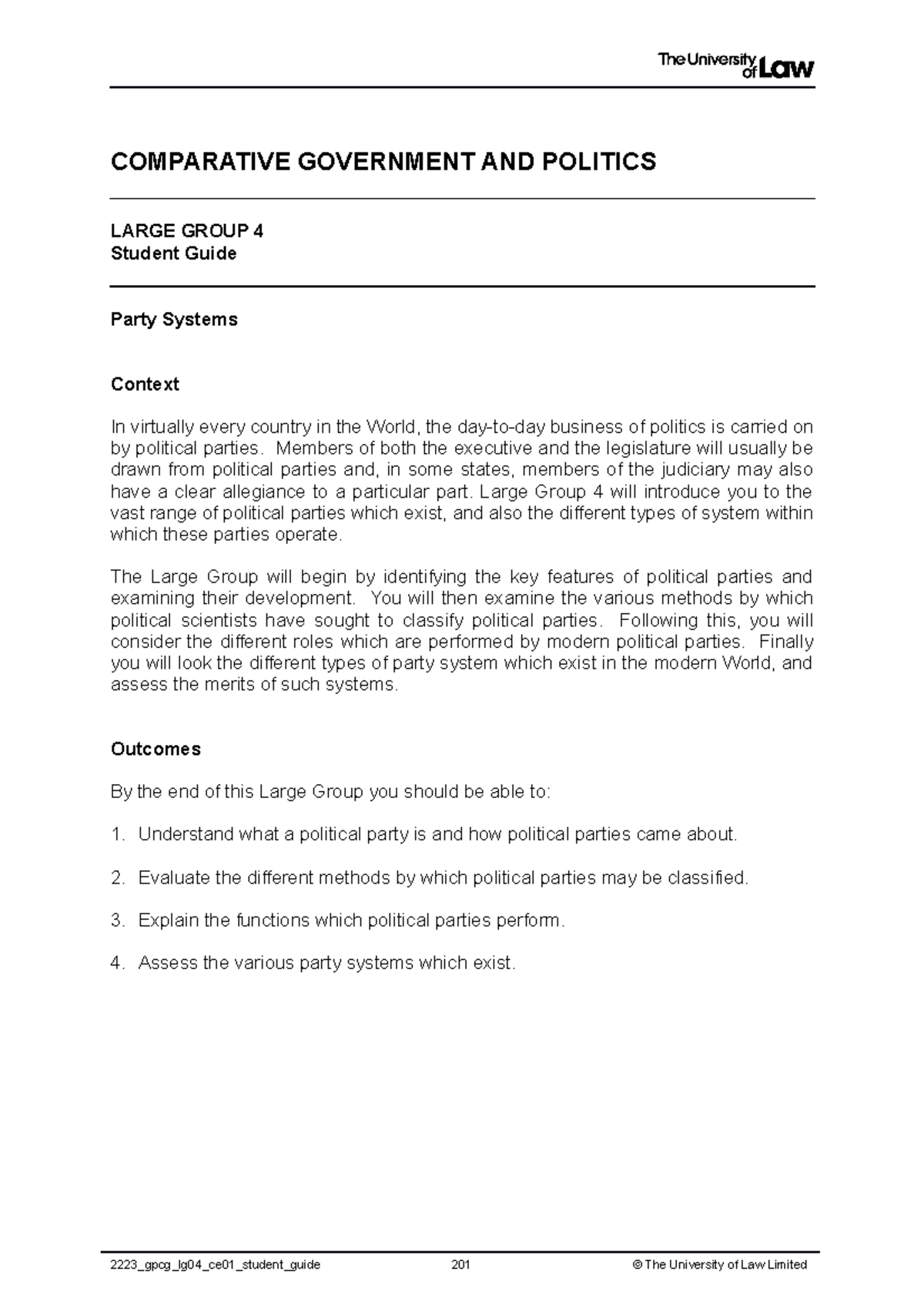 Large group 4 - COMPARATIVE GOVERNMENT AND POLITICS LARGE GROUP 4 ...