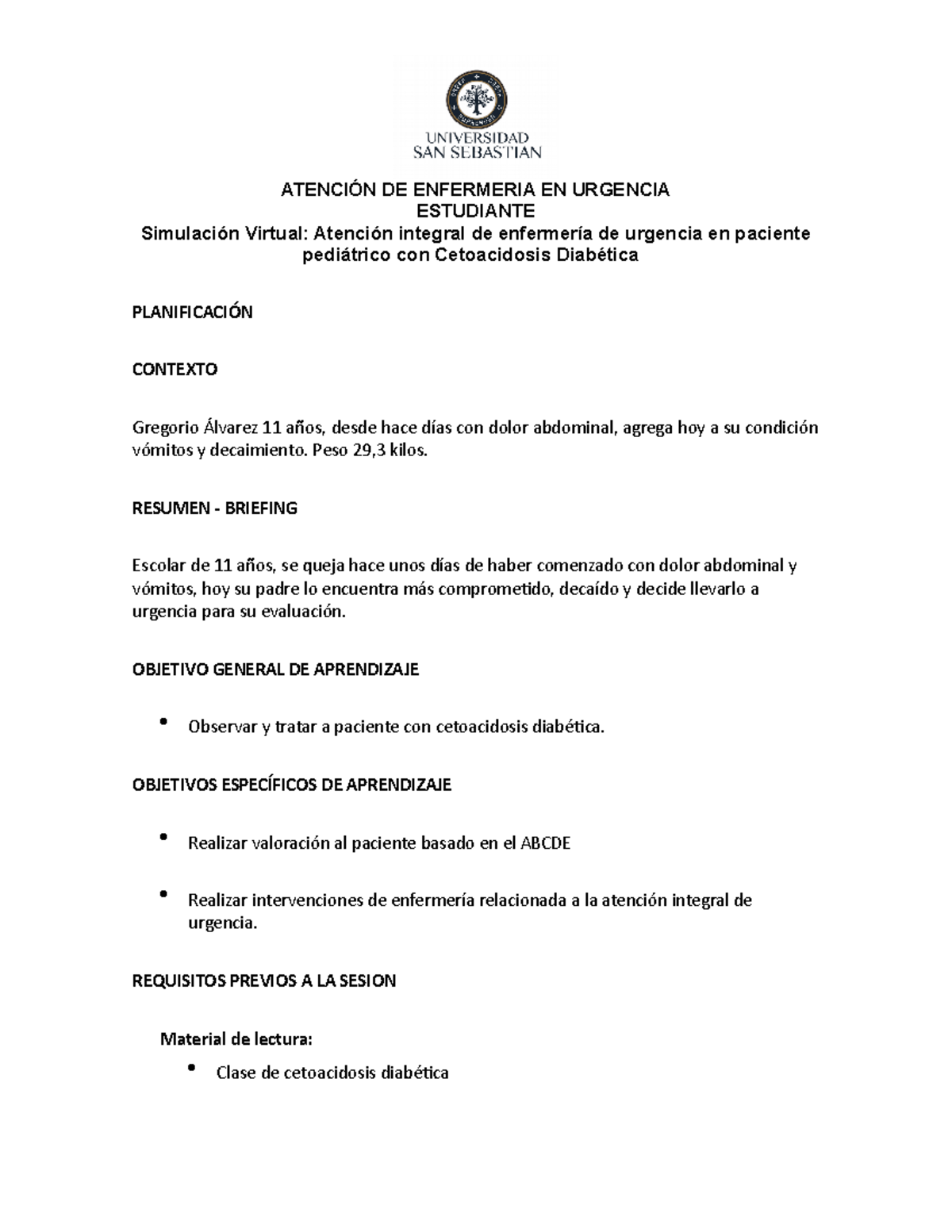 CASO Clínico Cetoacid Diabet Pediatrica - ATENCIÓN DE ENFERMERIA EN ...