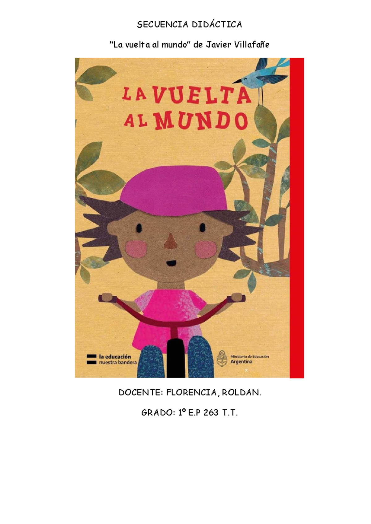 Vuelta al mundo - SECUENCIA DIDÁCTICA “La vuelta al mundo” de Javier ...