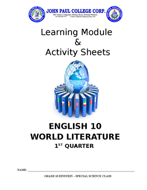 English Module 2nd Quarter - Regular - Learning Module & Activity ...