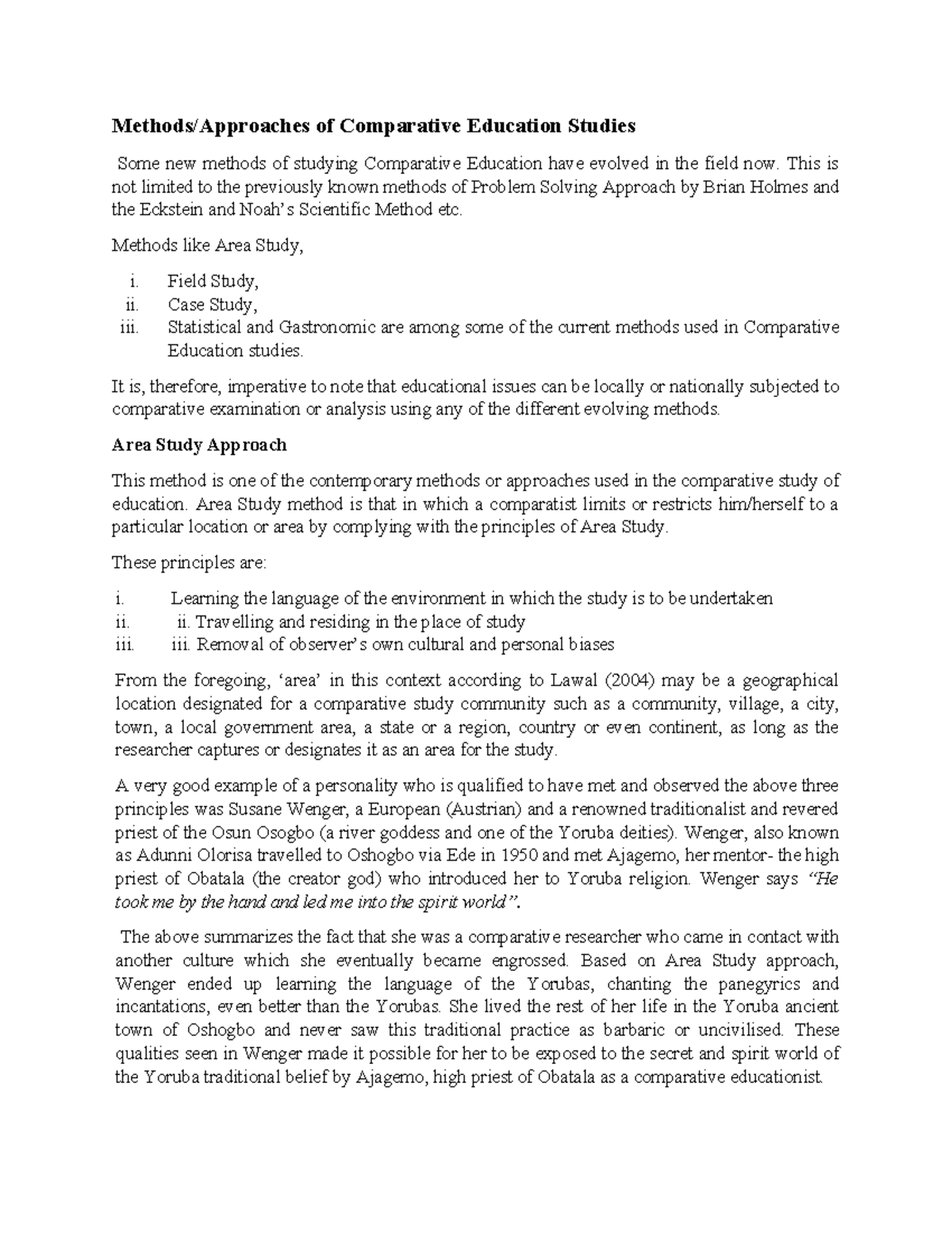 Methods and approaches of comparative education - Methods/Approaches of Comparative Education ...