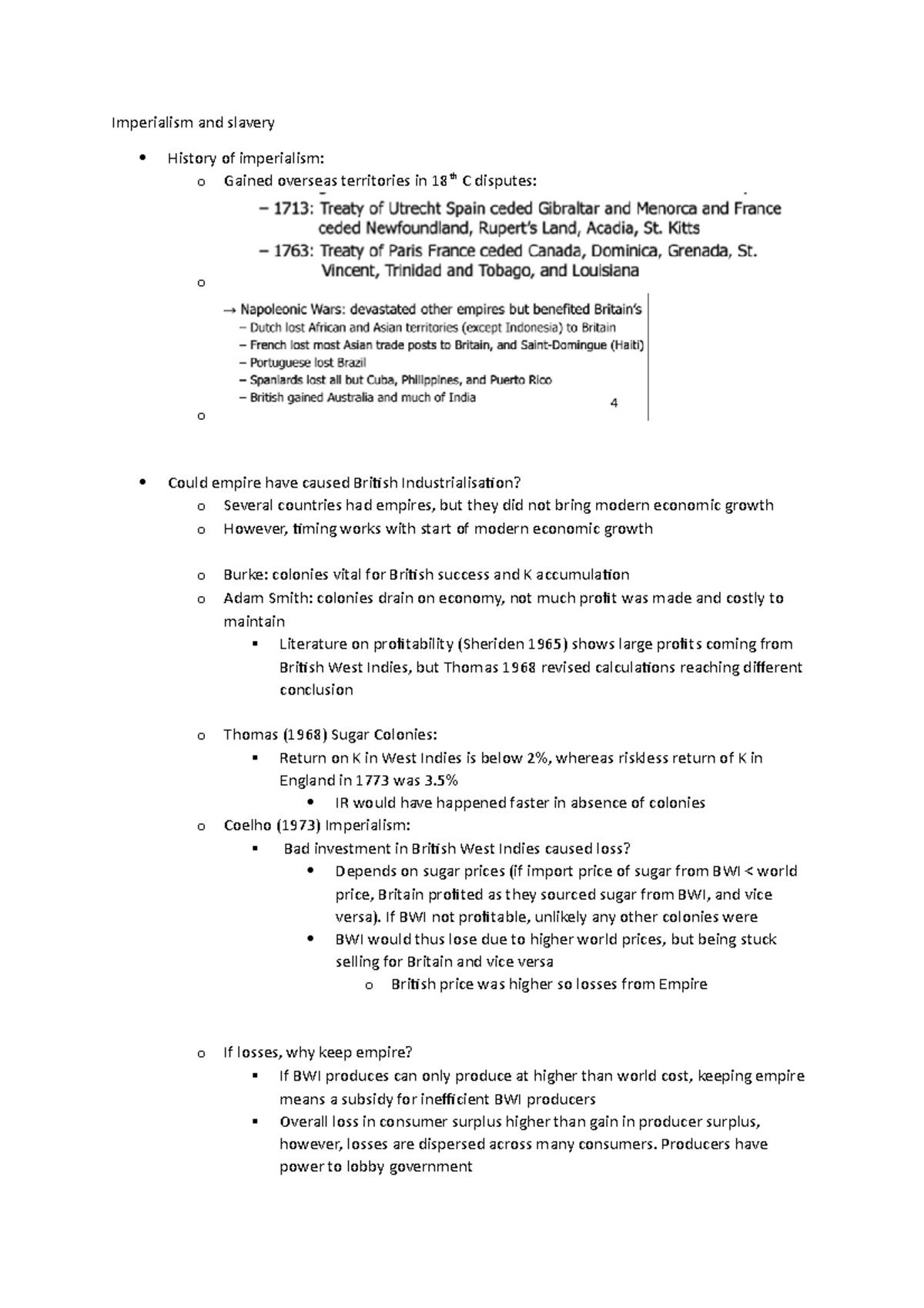 World Economy week 6 - Lecture notes 3.3, 3.4 - Imperialism and slavery ...