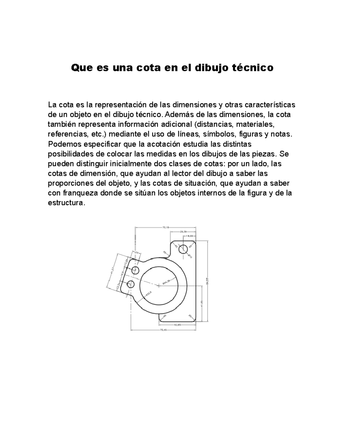 Que es una cota en el dibujo técnico - Además de las dimensiones, la ...
