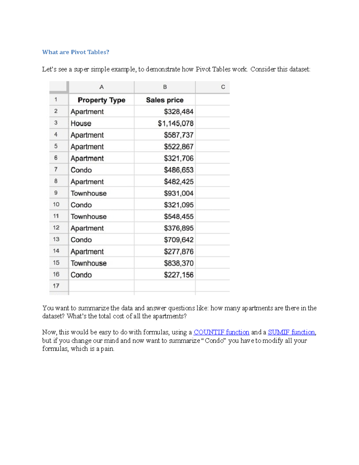 Managing and transforming data - What are Pivot Tables? Let’s see a ...
