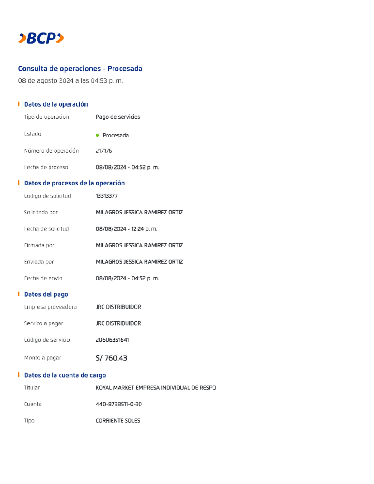 Consulta operacion (47) - BCP Consulta de operaciones Procesada 08 de ...