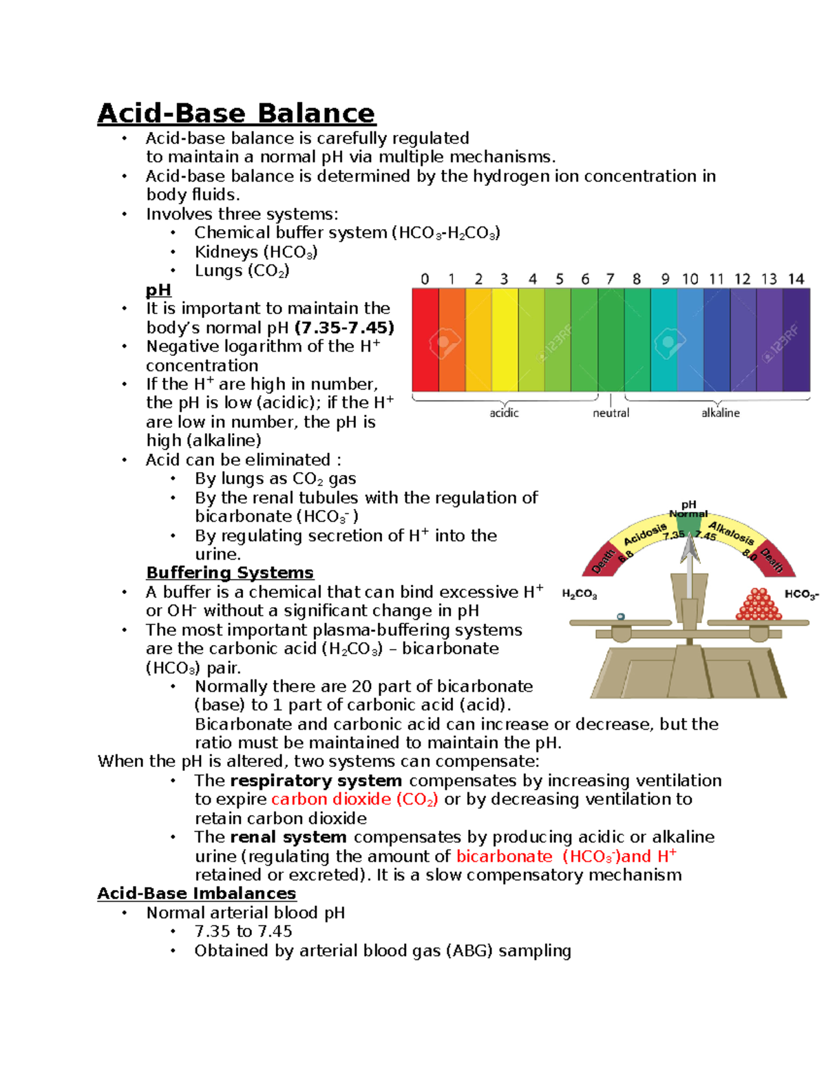 Acid Base Balance - Drcxx - Acid-Base Balance Acid-base balance is ...