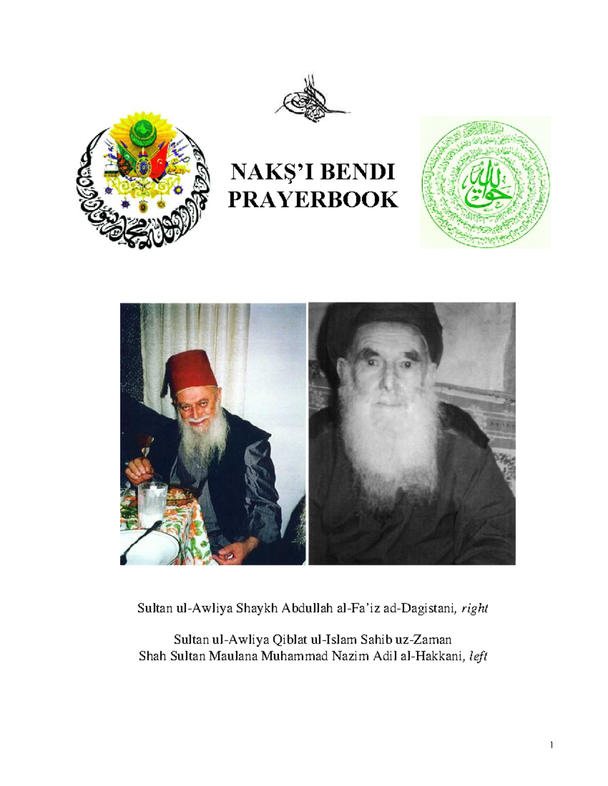 Namaz Prayer Book - summary - NAKŞíI BENDI PRAYERBOOK Sultan ul-Awliya ...