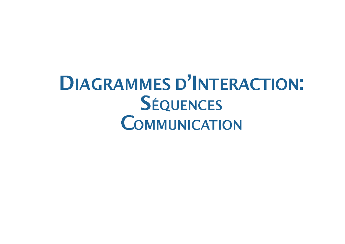 UML Séances 5-6 - good - L2ARS/SIL – 2011/ DIAGRAMMES D’INTERACTION ...