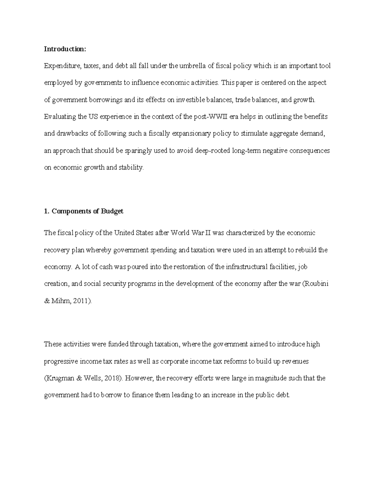 Assignment Activity 6 Macroeconomics. docx - Introduction: Expenditure ...