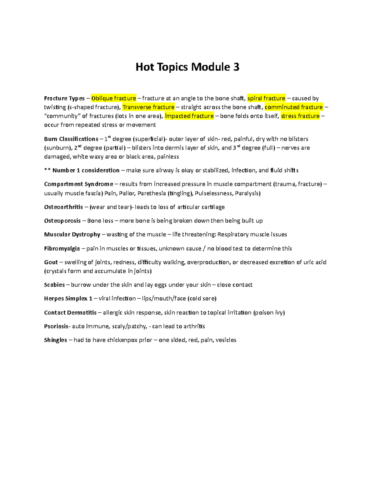 HOT Topics Module 3 - Hot Topics Module 3 Fracture Types – Oblique ...