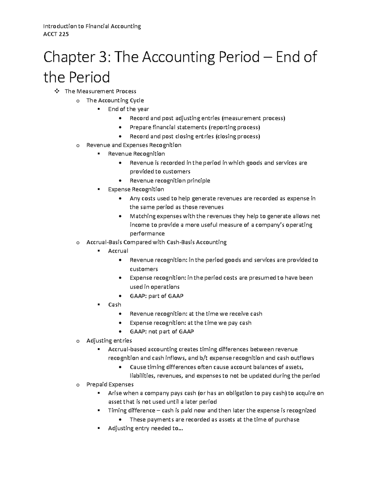 Chapter 3: The Accounting Period - End of the Period - Introduction to ...