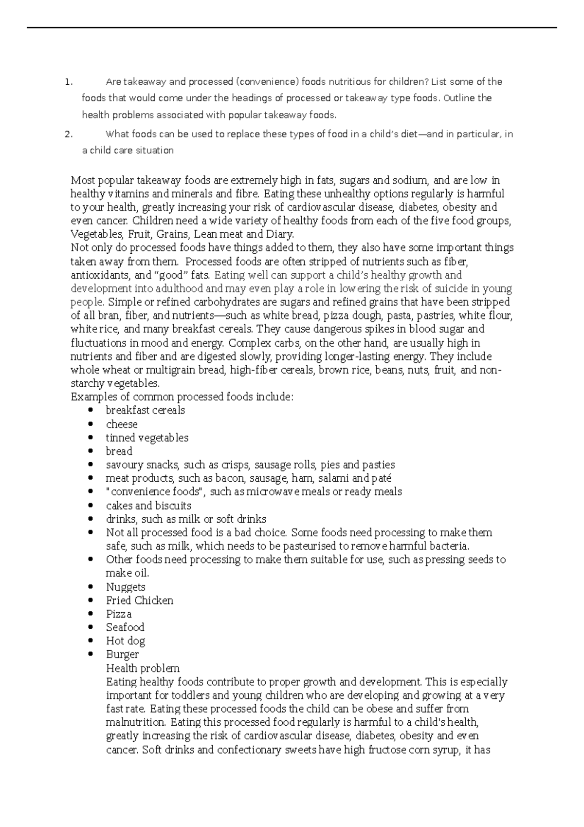 Are Takeaway And Processed - Are takeaway and processed (convenience ...