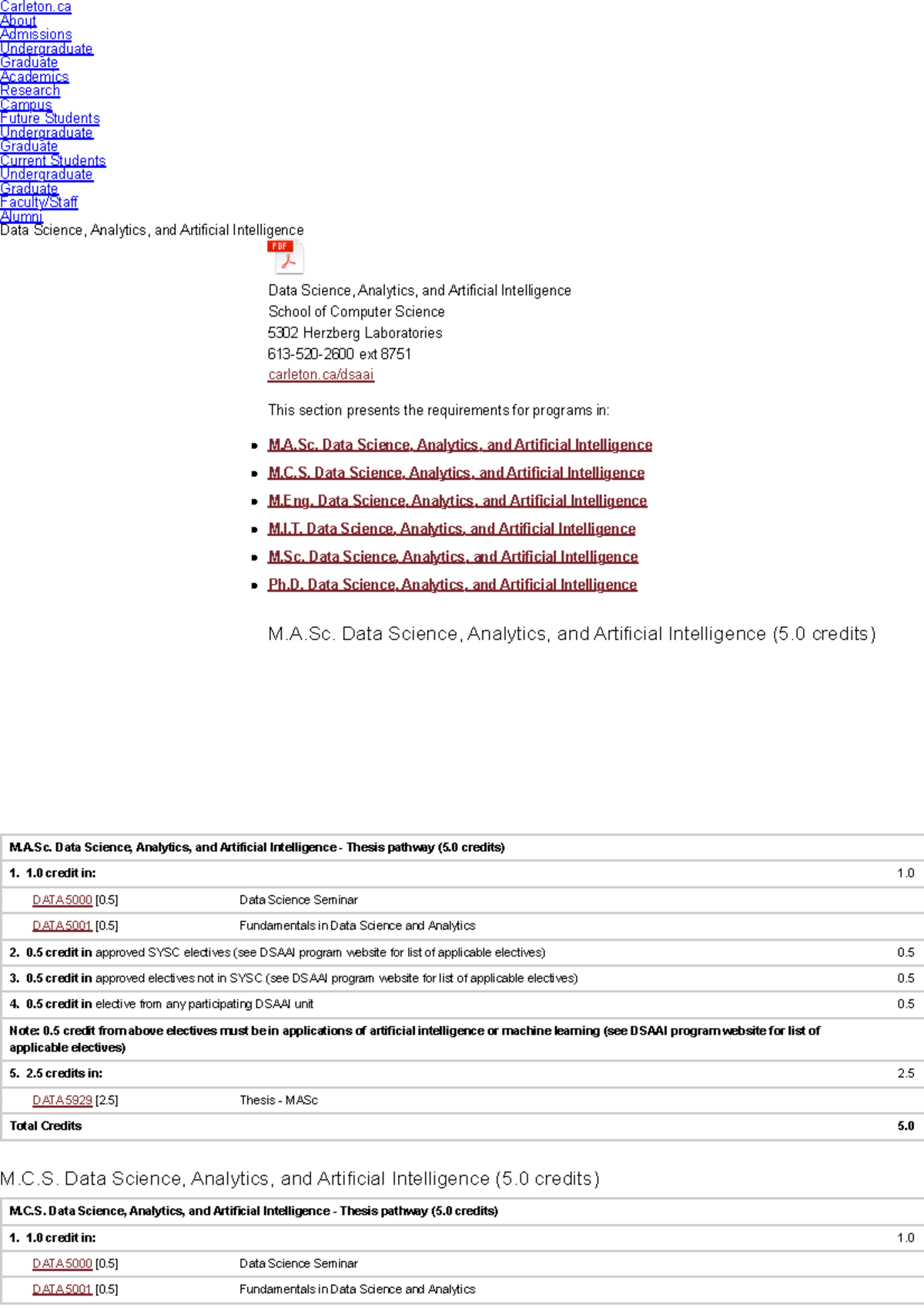 uni information - Carleton About Admissions Undergraduate Graduate ...