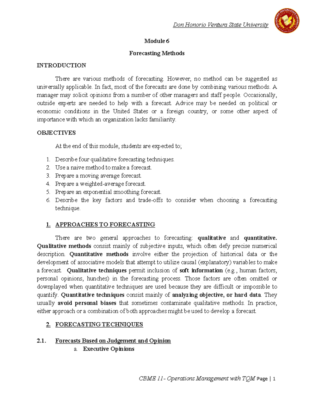 Chapter-6-OM-TQM - Operations Management CBME - DHVSU - Studocu