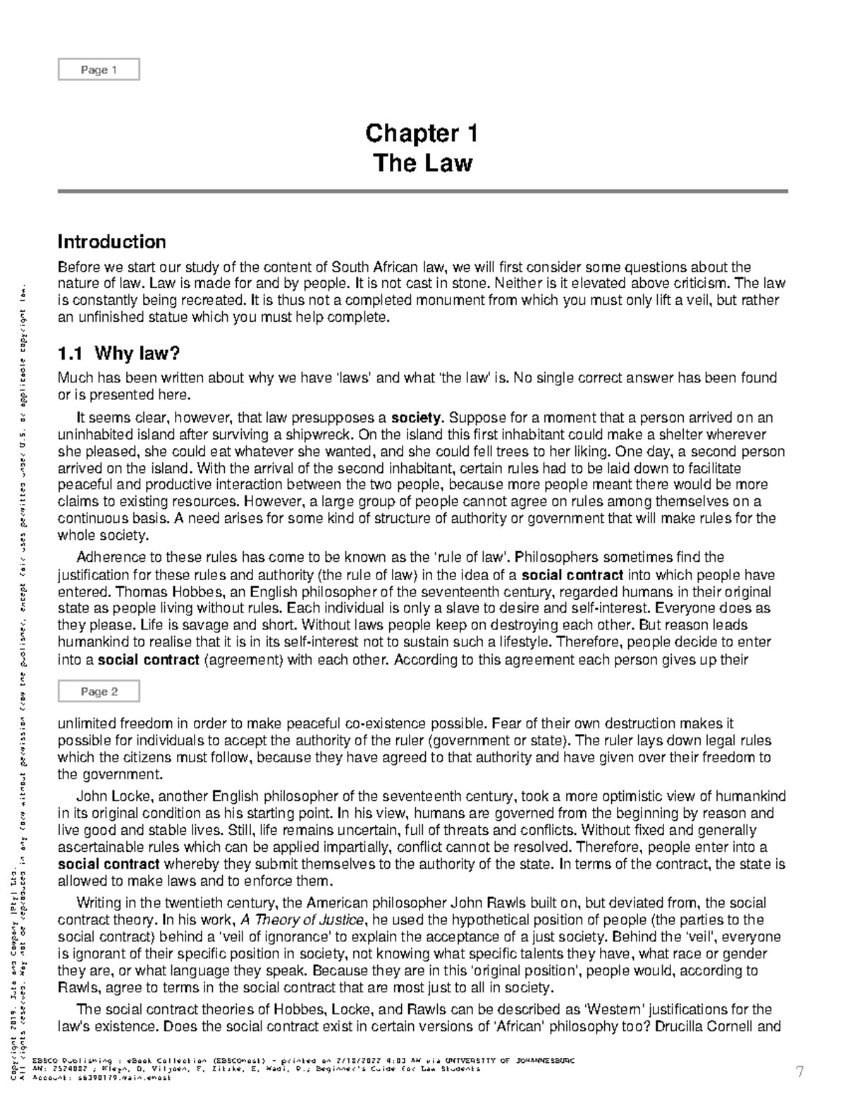 Kleyn DViljoen FZ 2019 Chapter 1The Law Beginners Guide For Law S - 7 ...