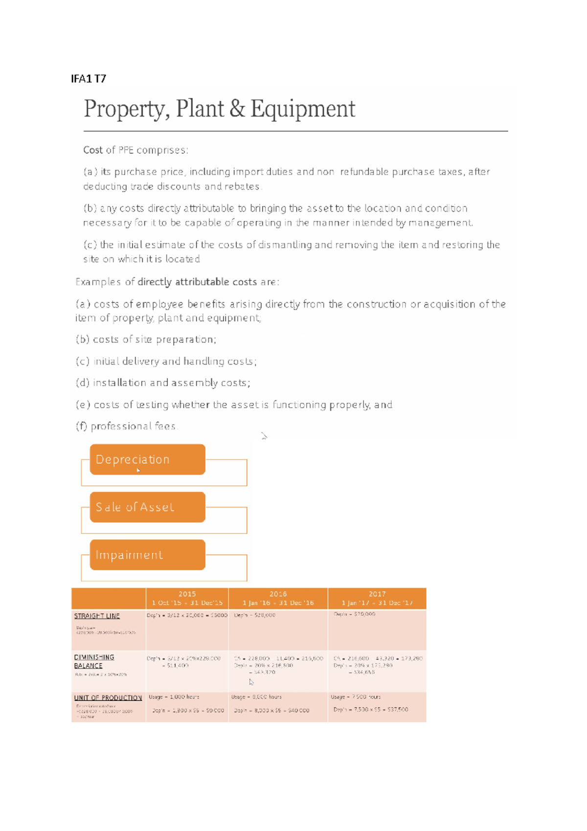 IFA1 T7 - Tutorial work for week 7 - ACCT10002 - Unimelb - Studocu