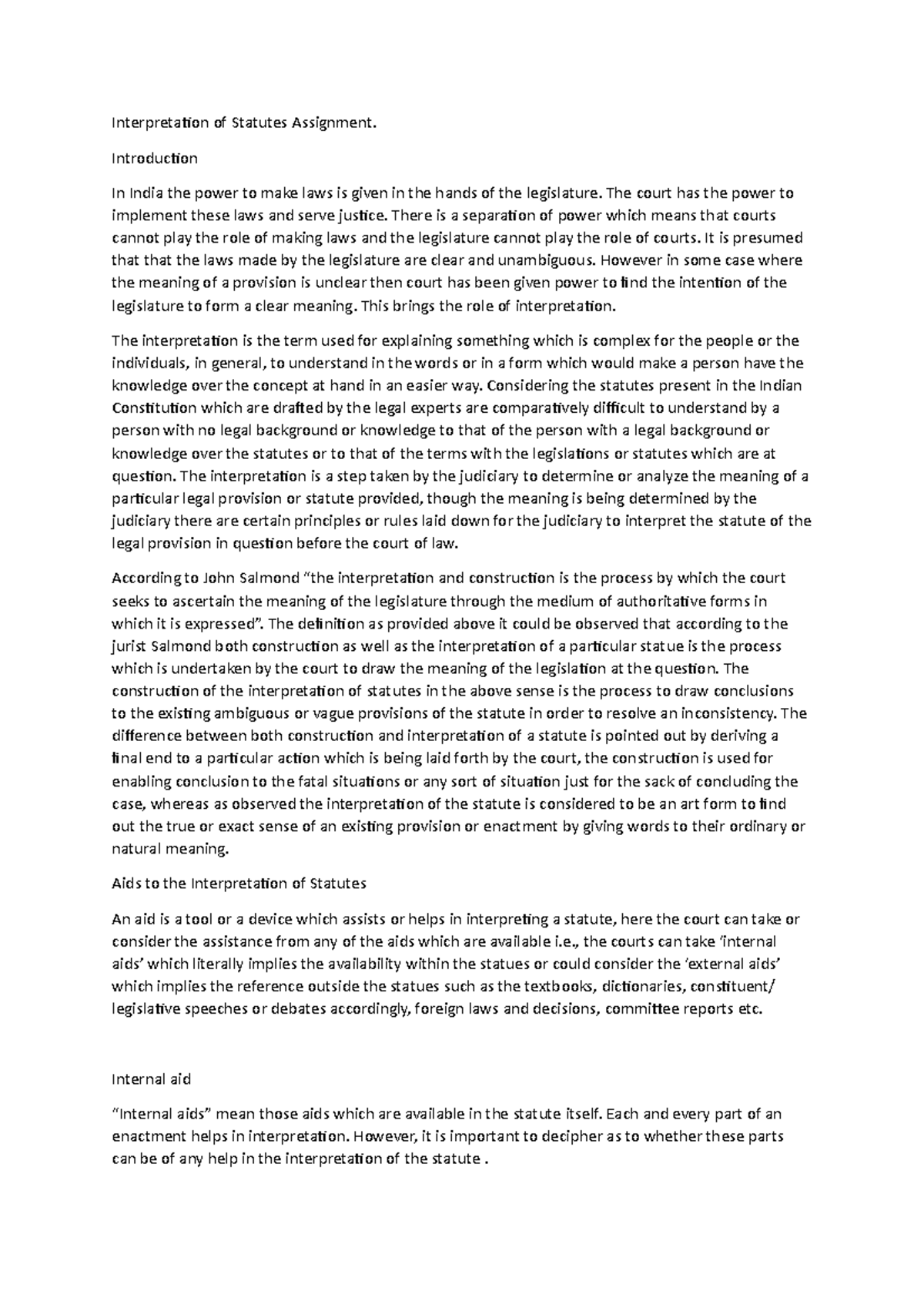 Interpretation Of Statutes Assignment Introduction In India The Power interpretation-of-statutes-assignment-introduction-in-india-the-power