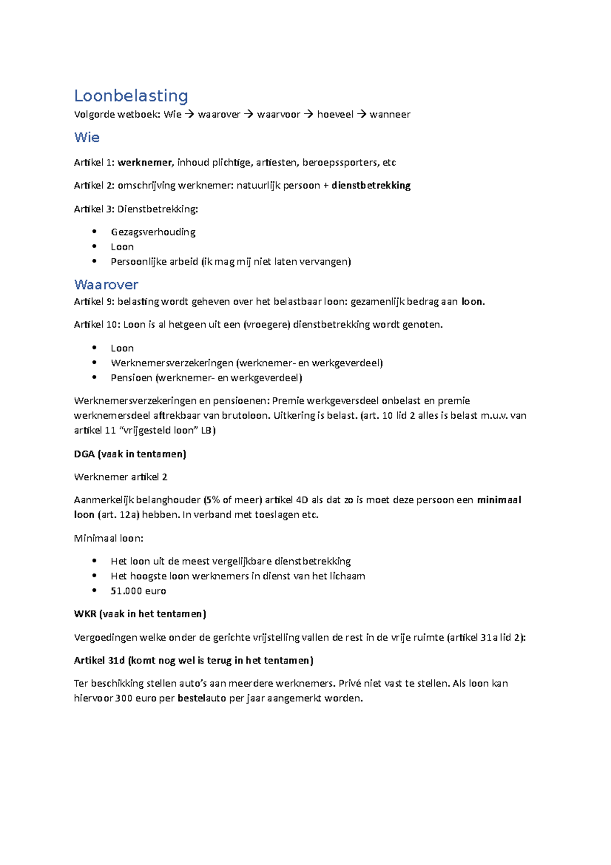Colleges - fsfd - Loonbelasting Volgorde wetboek: Wie waarover waarvoor ...