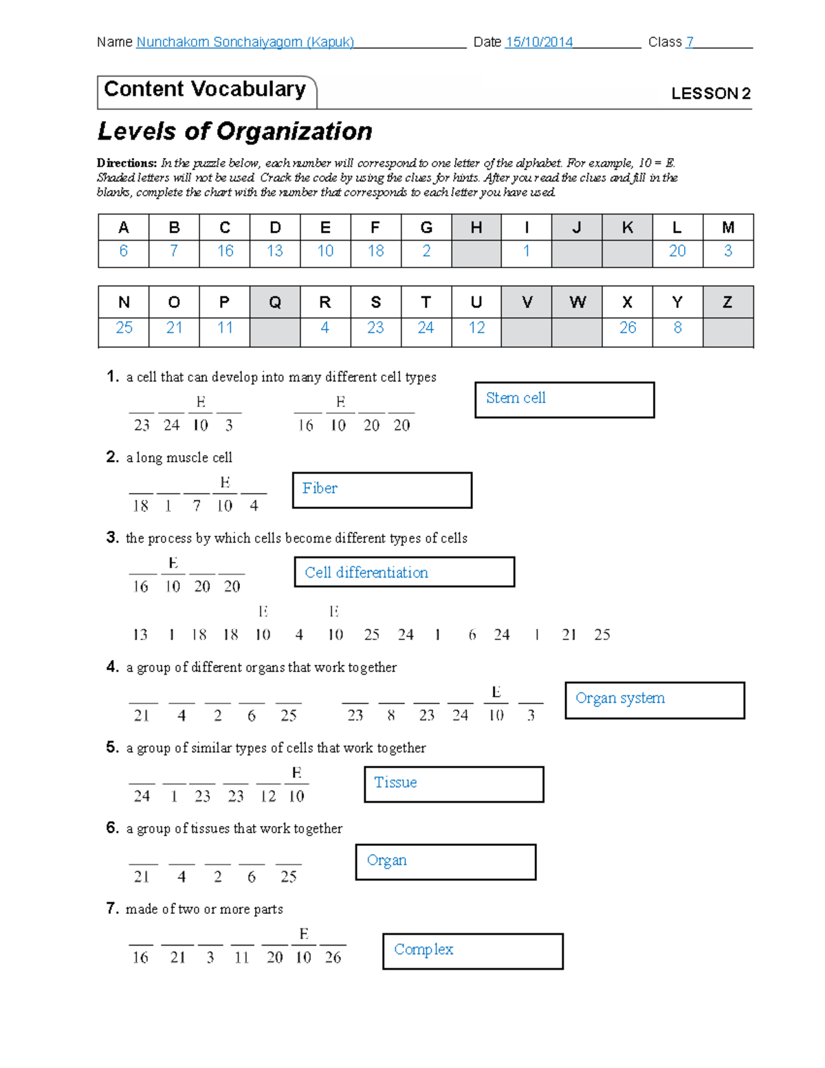 Chapter 3 lesson 2 - sfasfgdsgfdsz - Name Nunchakorn Sonchaiyagorn ...