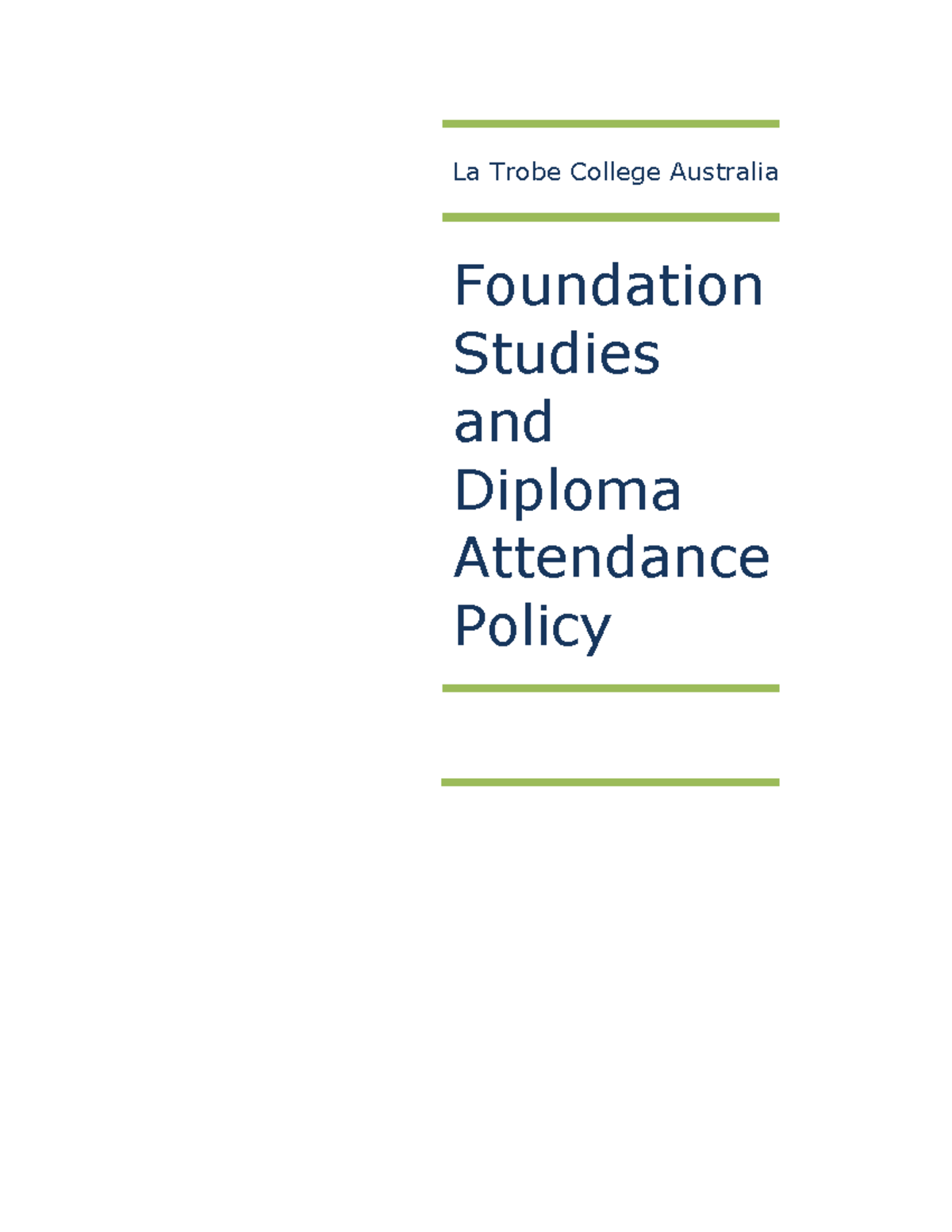 Attendance-policy-FSDP - La Trobe College Australia Foundation Studies ...