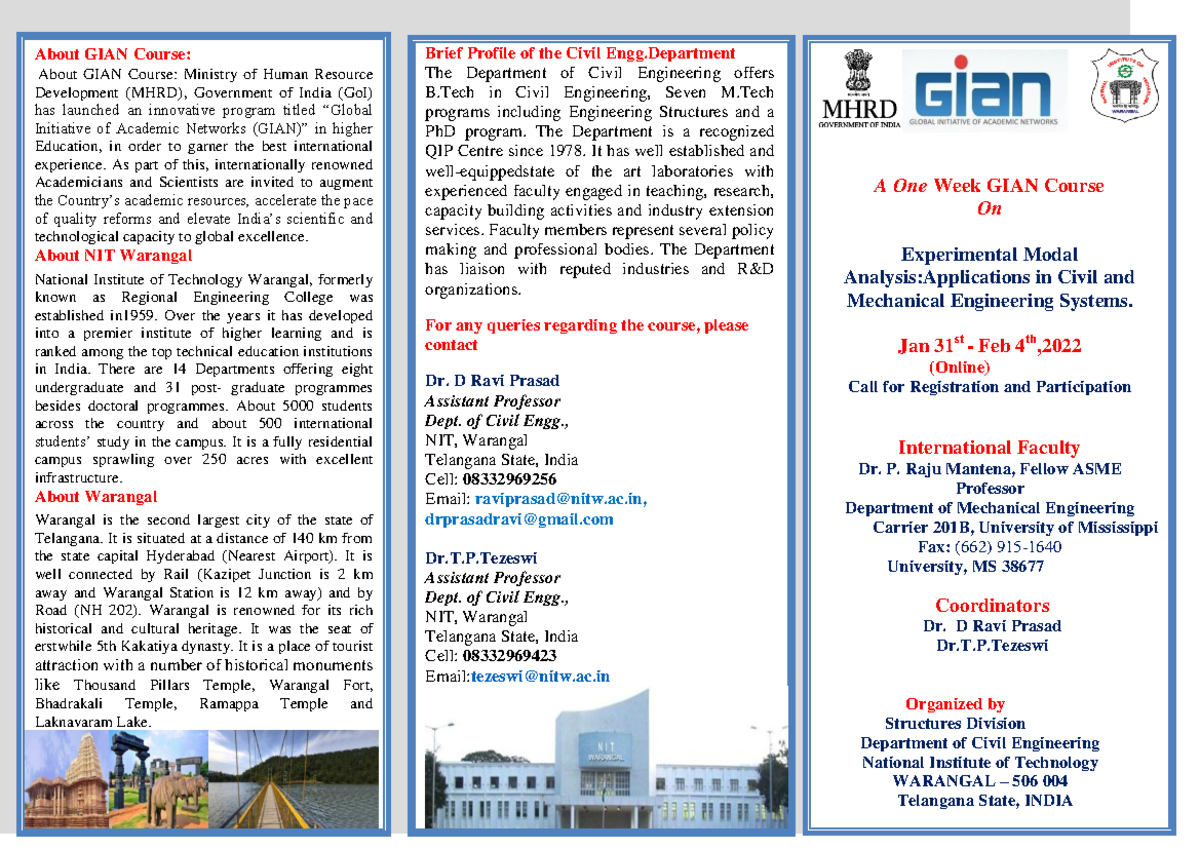 GIAN brochure v5 - Lecture notes 1 - Brief Profile of the Civil Engg ...