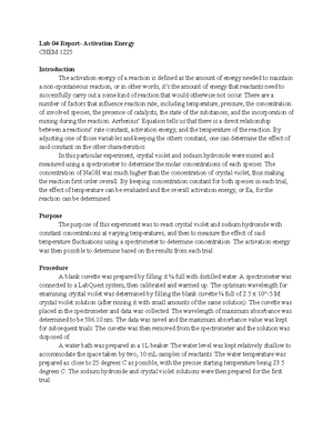 Lab Report 10 - Experimental Organic Chemistry: a Miniscale and ...