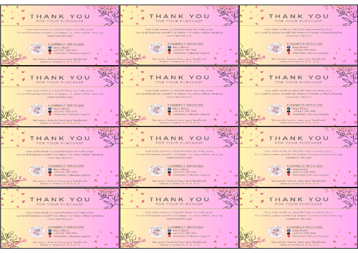 TY CARD - BSEd-Mathematics - Studocu