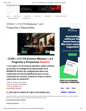 CCNA 1 v7 Módulos 4 – 7 Examen de conceptos Ethernet Respuestas Español - Examenes Cisco CCNA v7 ...